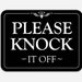 Funny Door Sticker, Please Knock, Pun, Knock It Off, Word Play, Funny ...