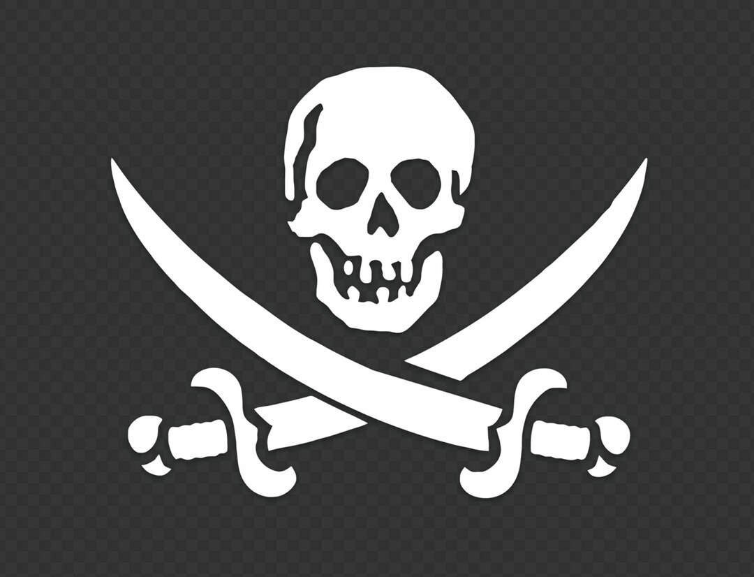 Pirate Window Sticker, Jolly Roger Window Sticker, Die Cut Window ...