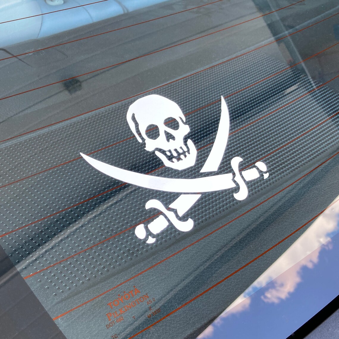 Pirate Window Sticker Jolly Roger Window Sticker Die Cut - Etsy UK