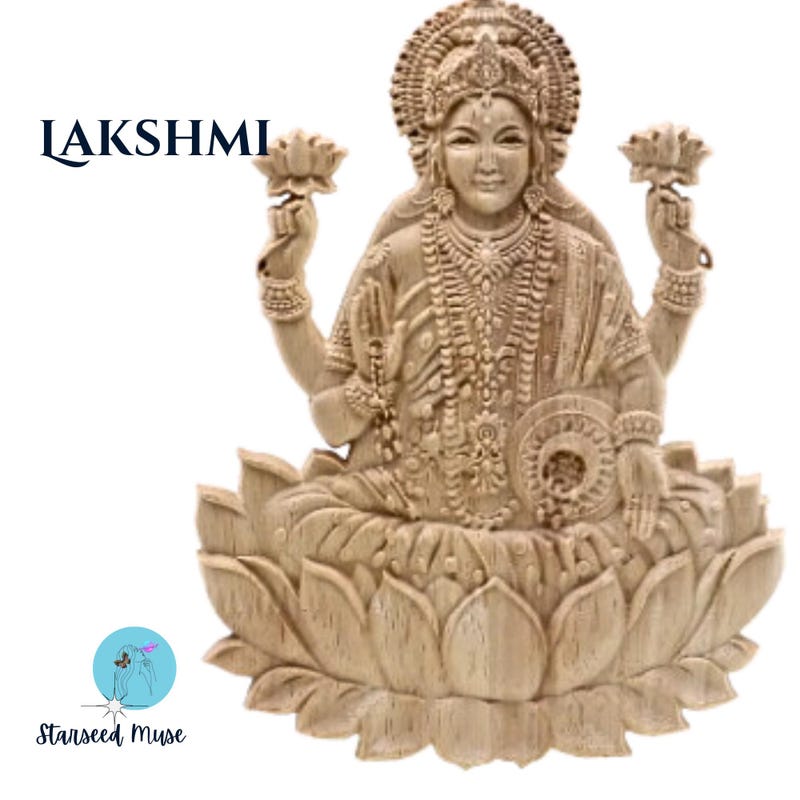 Wood Statue Lakshmi - Etsy