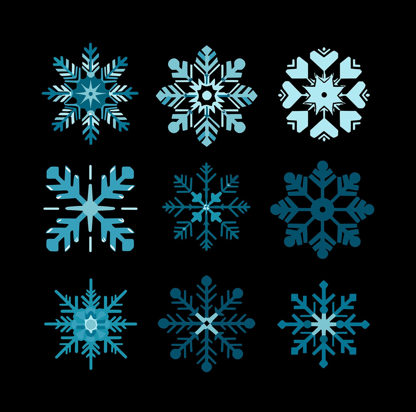 Premium Snowflakes PNG, Cute Xmas Snowflakes SVG Downloadable Clipart ...