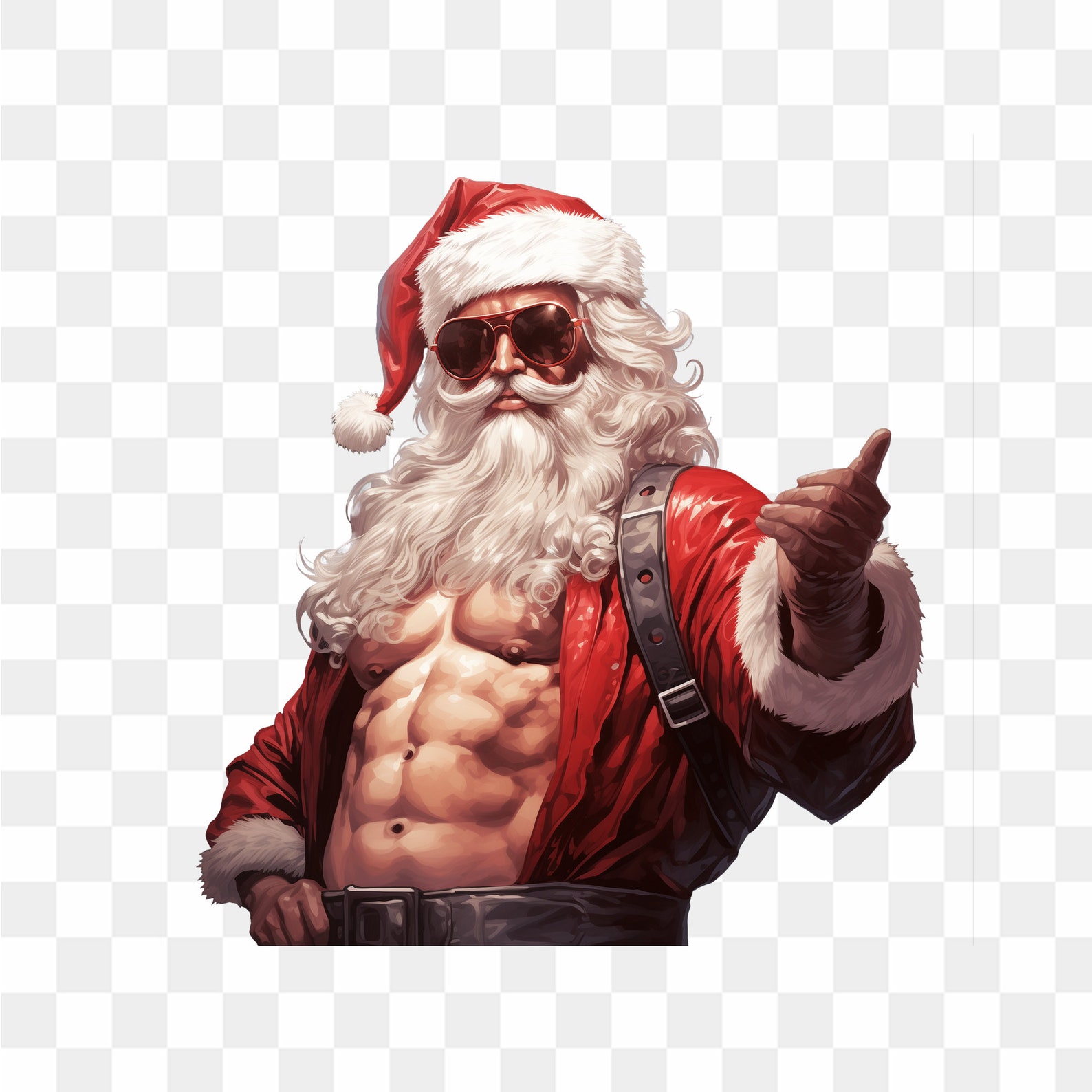 Premium Sexy Santa SVG, Sexy Santa PNG, Cool Santa Art, Funny Christmas ...