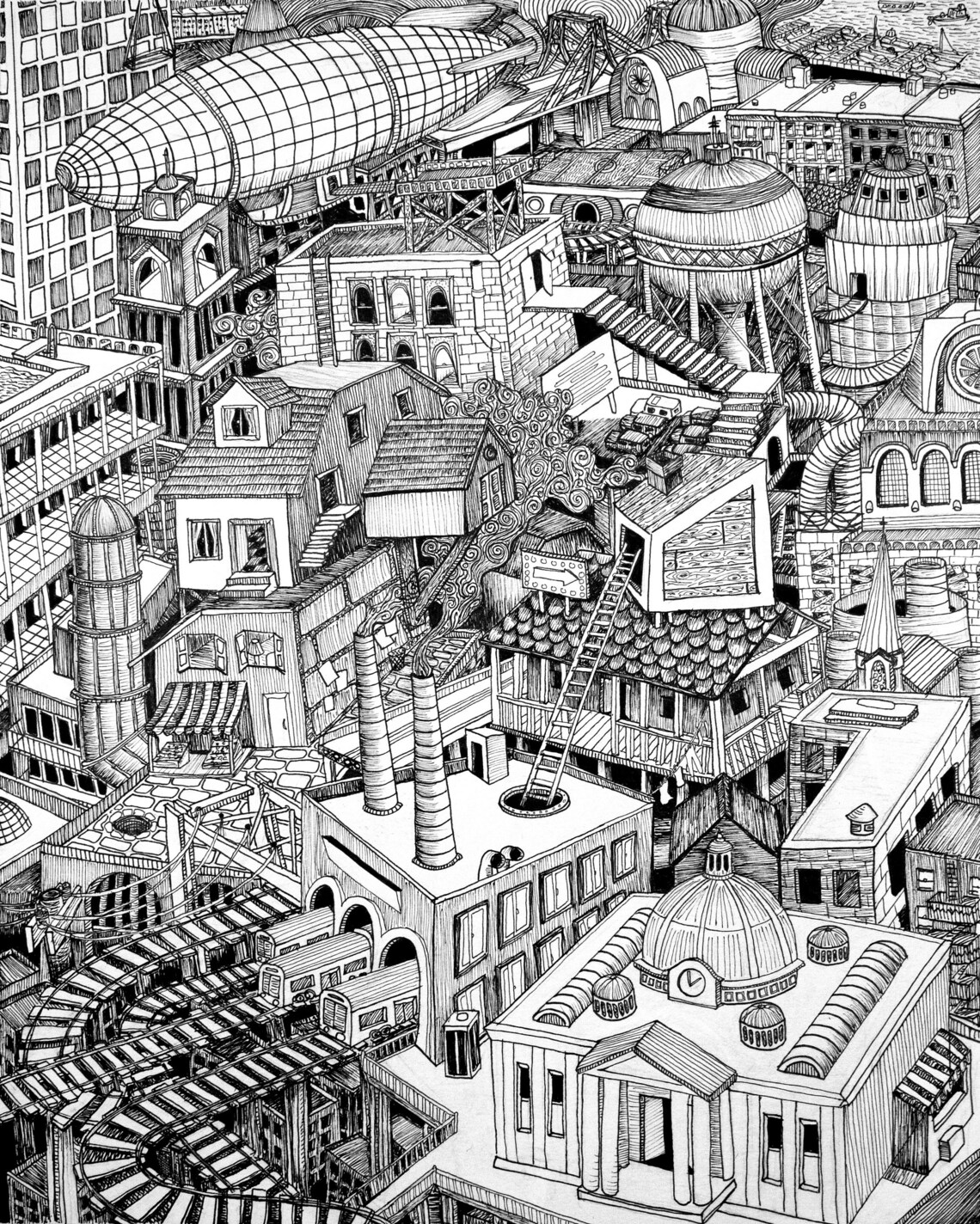 Cityscape Print 8x10 - Etsy
