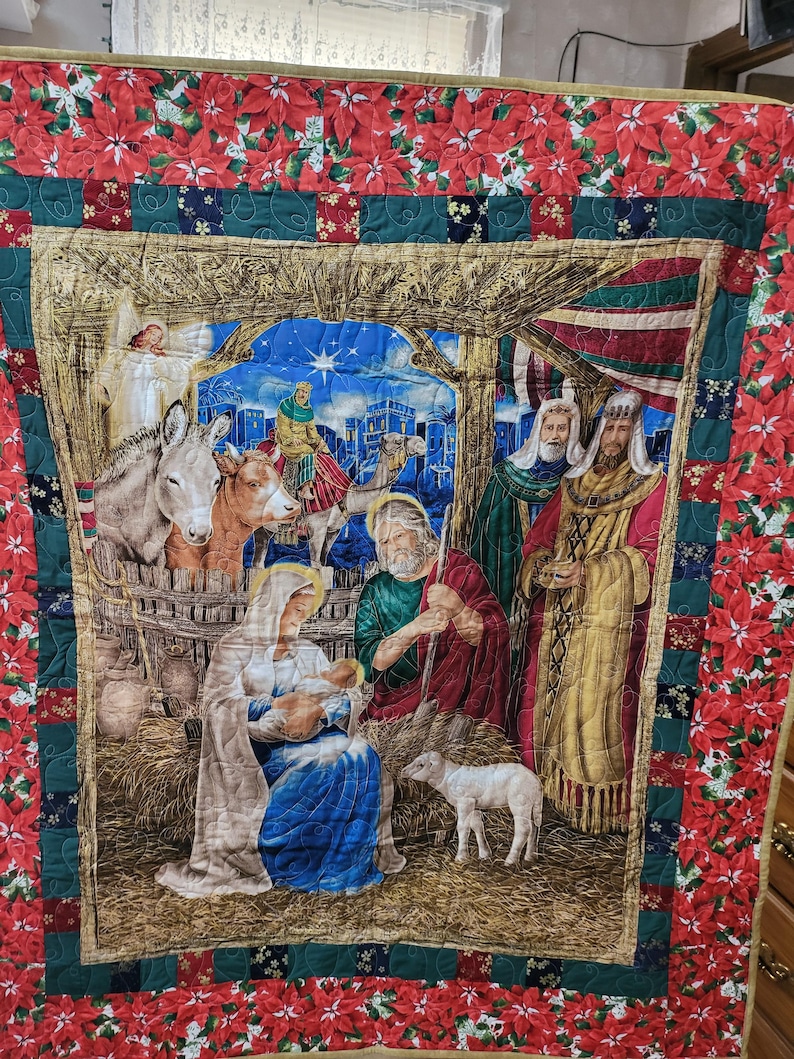 This is a Quilt Depicting the Nativity - Etsy