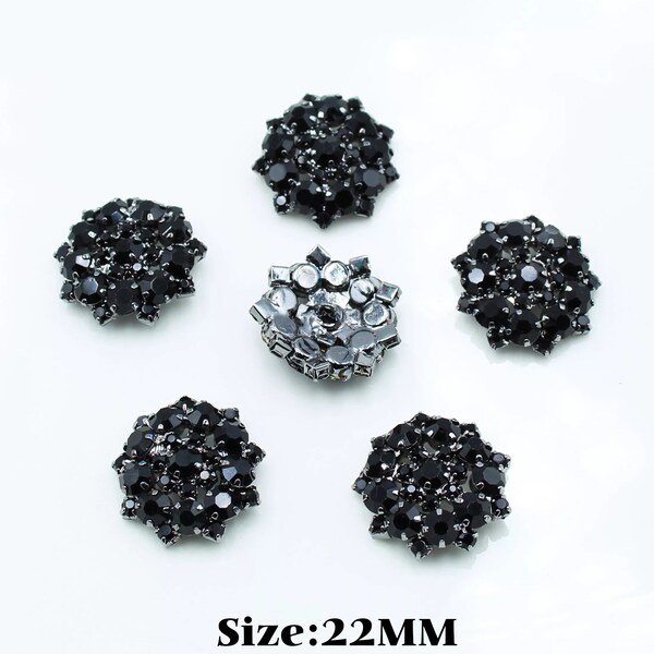 Black Rhinestone Buttons - Etsy