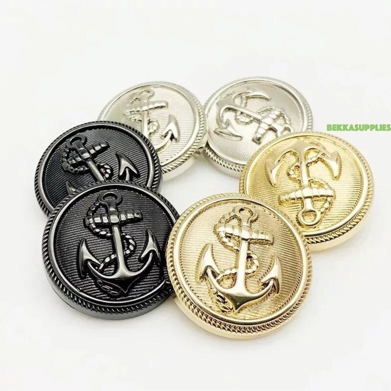 Round Metal Button - Etsy