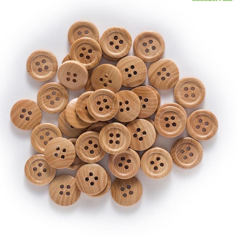 18mm Wooden Buttons 4 Holes - Etsy