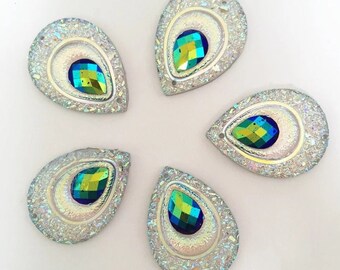 Peacock Button | Etsy