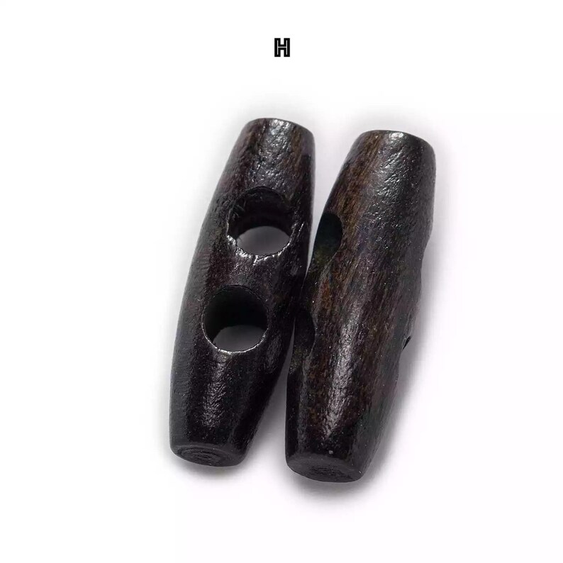 30/35/40/45/50/55/60mm - 10pcs Toggle Wood Button #sewing/needlework ...