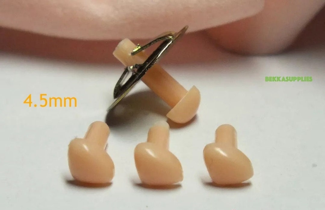 4.5mm 50pcs Pink Triangle Plush Safety Nose doll Toy Crocheting Knitted ...