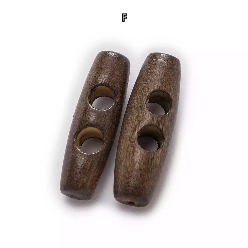 30/35/40/45/50/55/60mm - 10pcs Toggle Wood Button #sewing/needlework ...