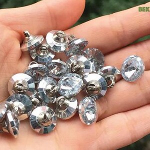 20pcs 12mm --high-grade Clear Crystal Gemstone Sewing Button #sewing ...