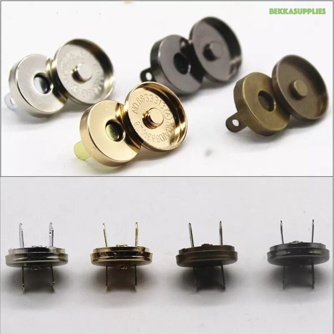 14mm 18mm 10 Sets Metal Snap Magnetic Buckle Fastener Clasp Button DIY ...