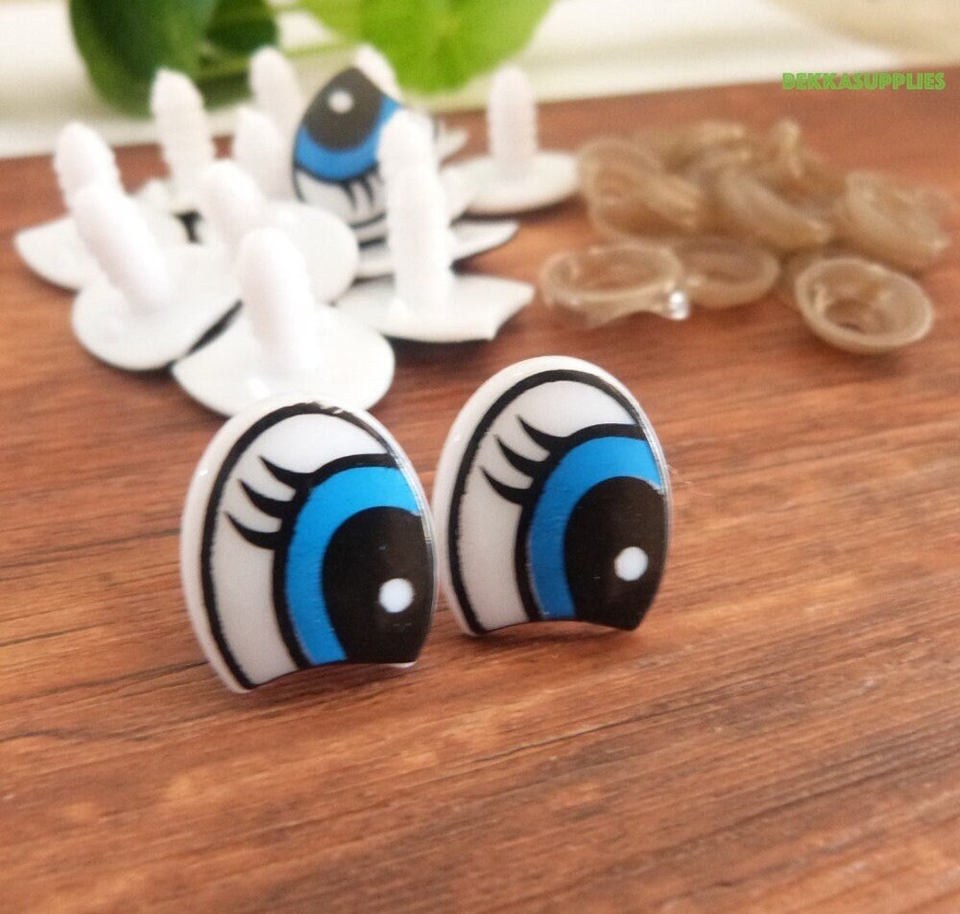 14x15mm Cartoon Eyes With Lashes--plastic Safety Eyes With Washer #DIY ...