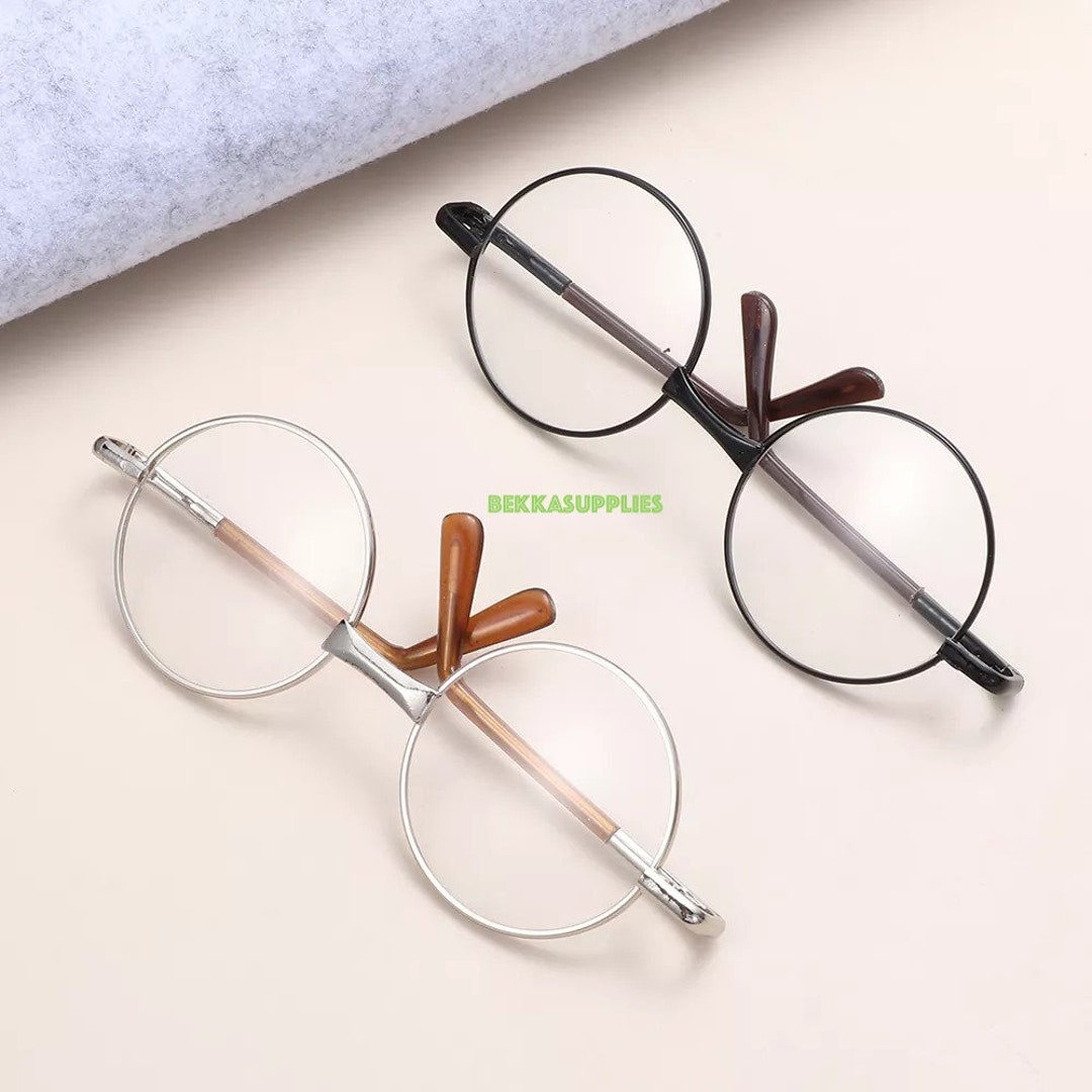 1 PC 10cm - Doll Classic Round Frame Eye Glasses #DIY Doll Toy Plush ...