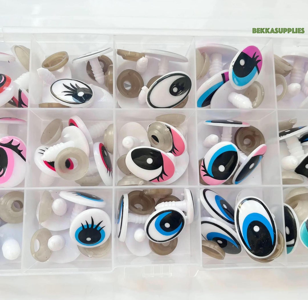 1box 15 Different Style Plastic Toy Eyes With 60pcs Safety Eyes and ...