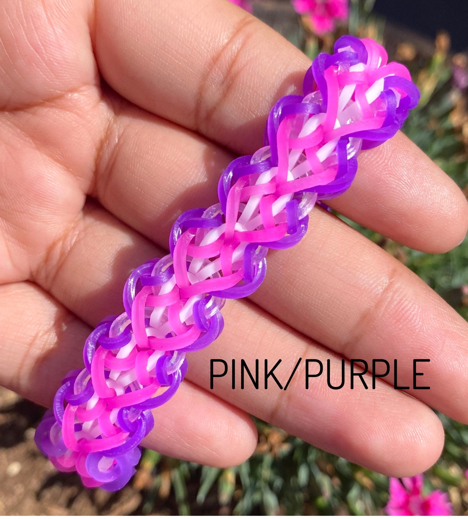 Diamond Patterned Rubber Band Bracelets Rainbow Loom Jelly - Etsy