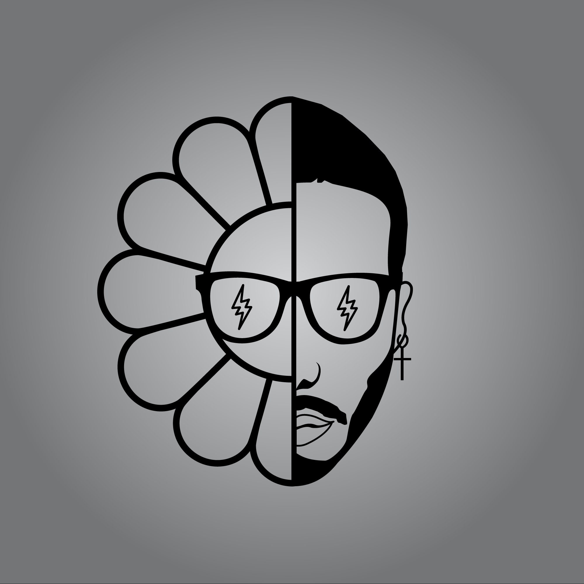 J Balvin Face Flower SVG - Etsy