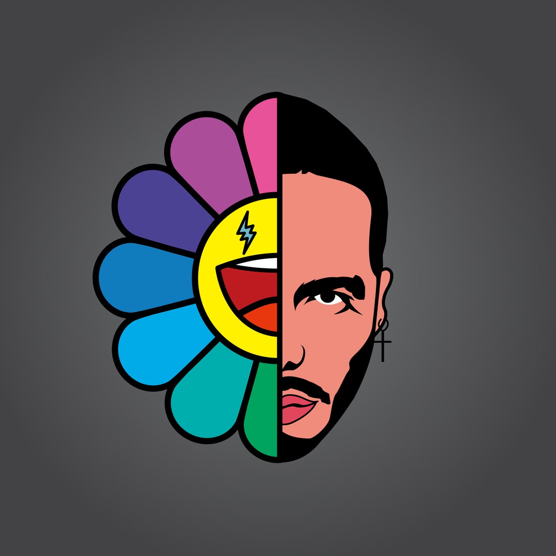 J Balvin Face Flower SVG - Etsy