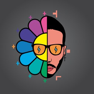 J Balvin Face Flower SVG - Etsy