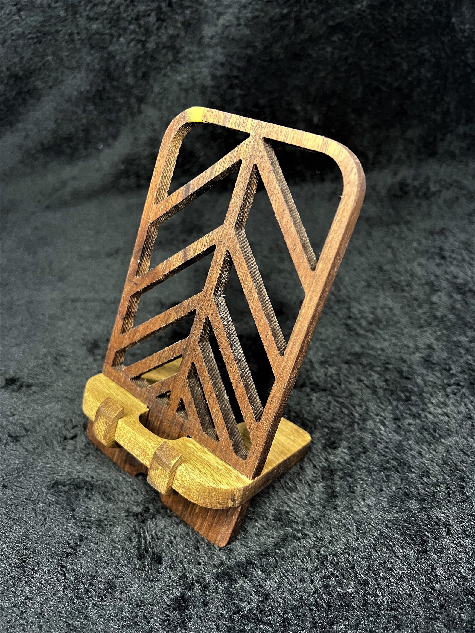 Walnut Cellphone/ Small Book Holder - Etsy