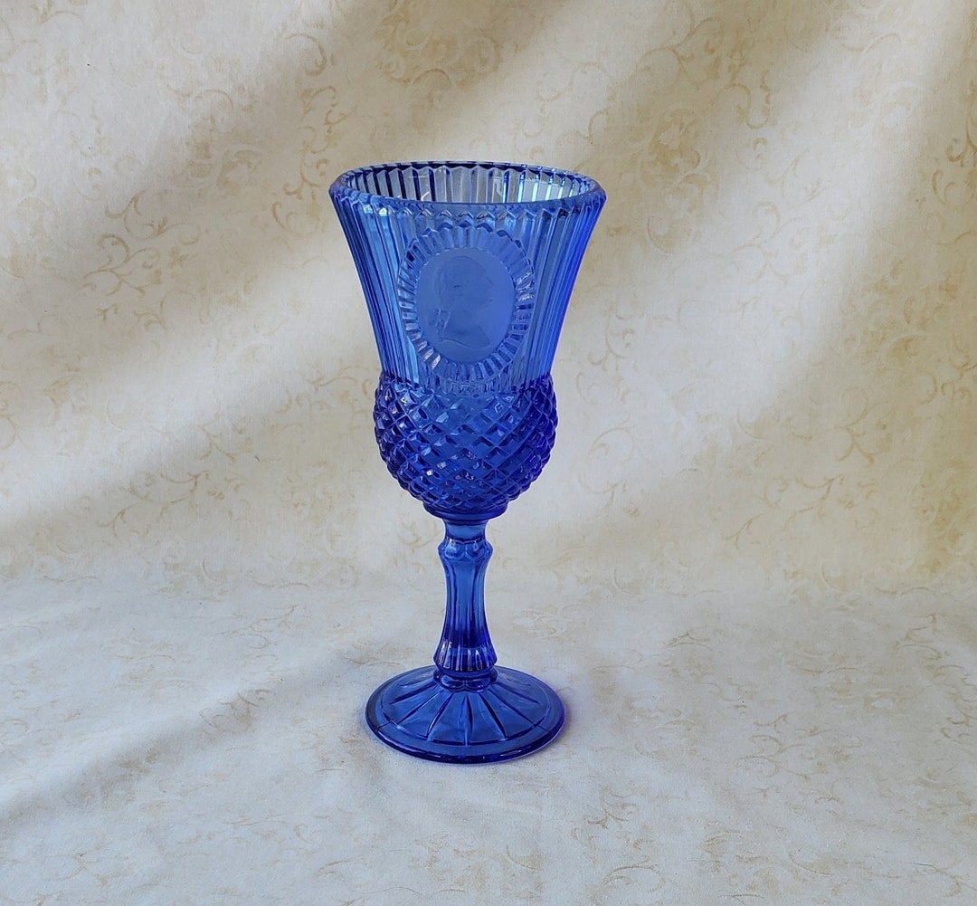 Vintage Avon Fostoria Cobalt Blue Glass Washington Goblet, Replacement ... Vintage Avon Fostoria Cobalt Blue Glass Washington Goblet, Replacement ...