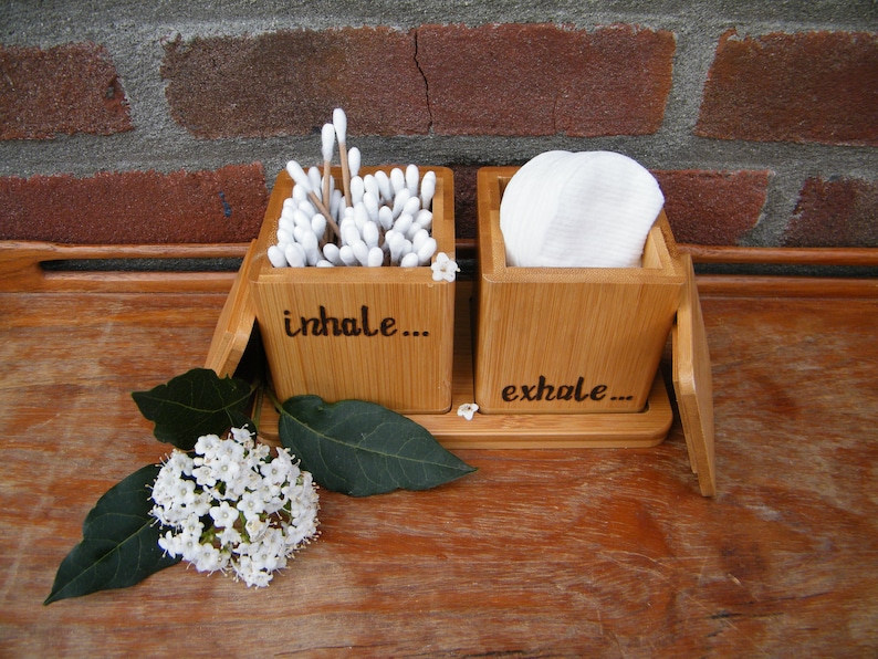 Boxes & Bins Home & Living pyrography woodworking office unique exhale ...