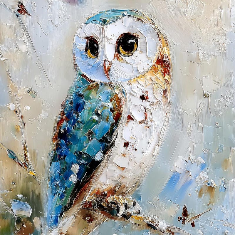 Contemporary Owl Art - Etsy