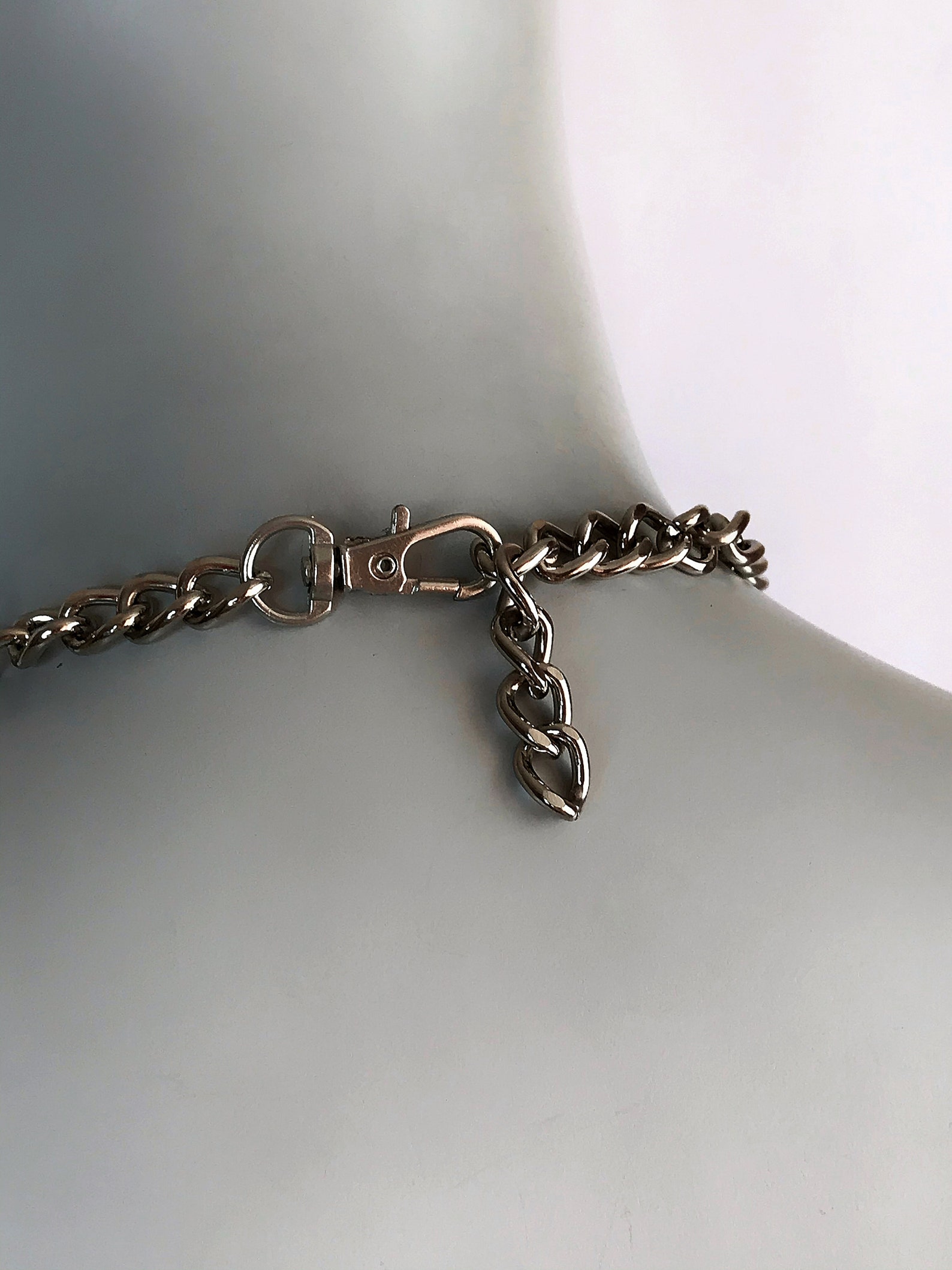 Chain Necklace With O-ring Choker With Chain Chain With - Etsy