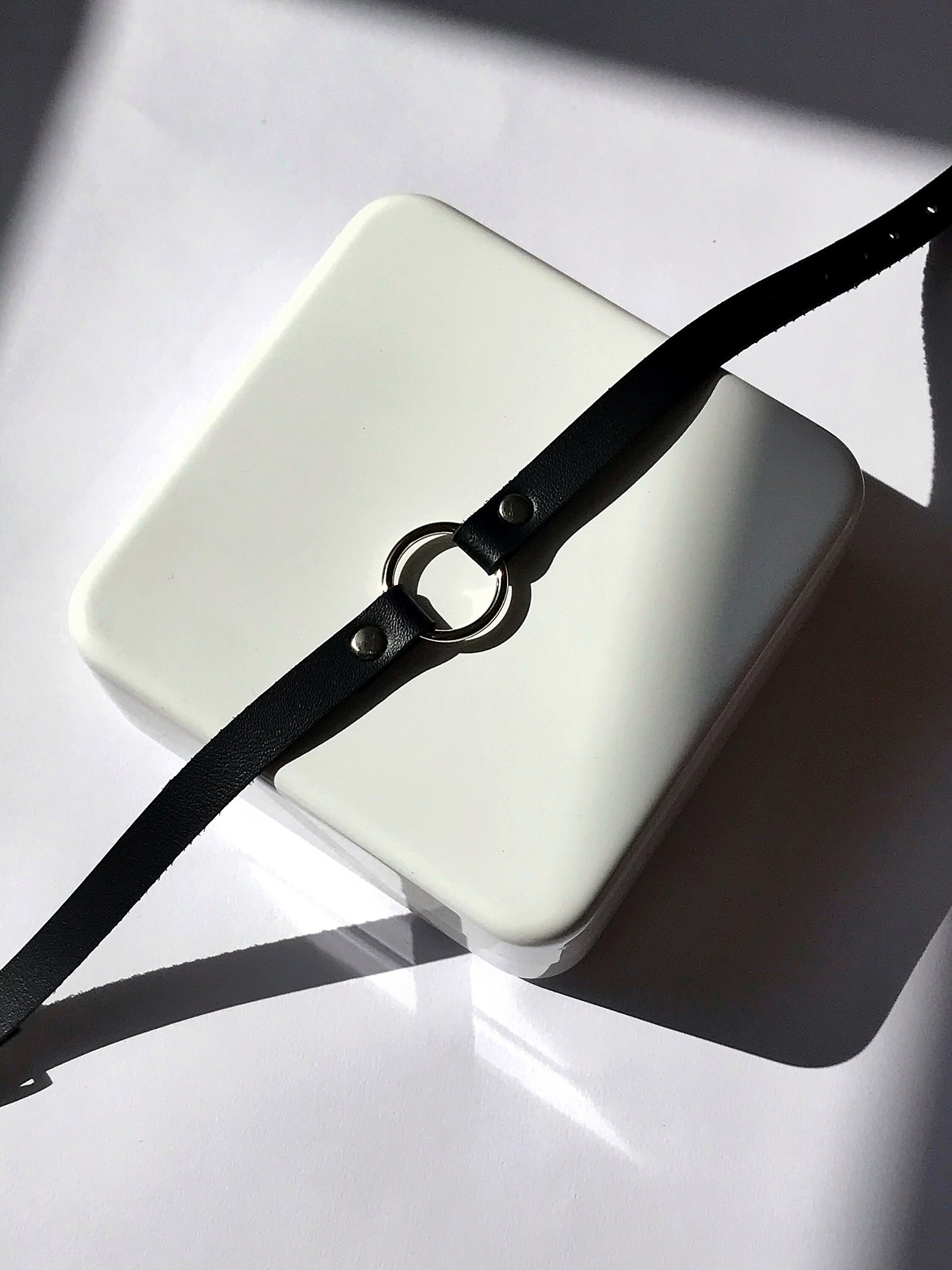 Basic choker with mini o-ring leather choker collar with | Etsy