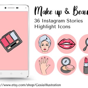 Make up & Beauty Icons, Instagram Highlight Icons, Instagram Story Icon ...