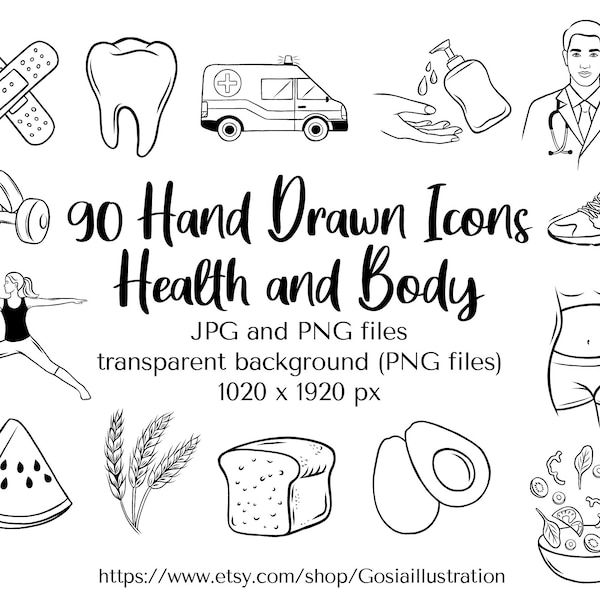 Health Icons Png - Etsy