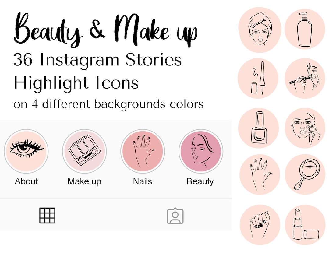 Make up & Beauty Instagram Highlight Icons Instagram Story - Etsy