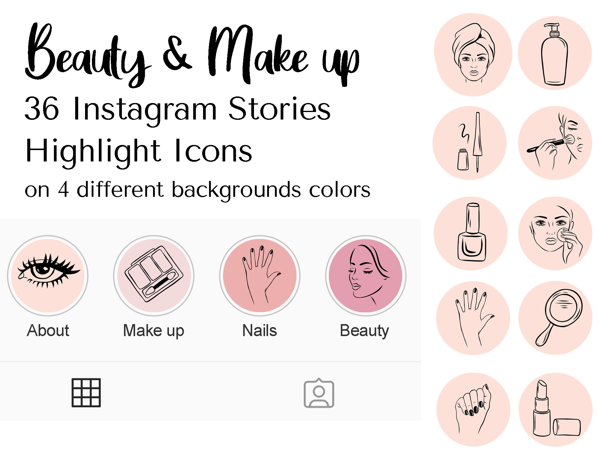 Make up & Beauty Instagram Highlight Icons Instagram Story - Etsy