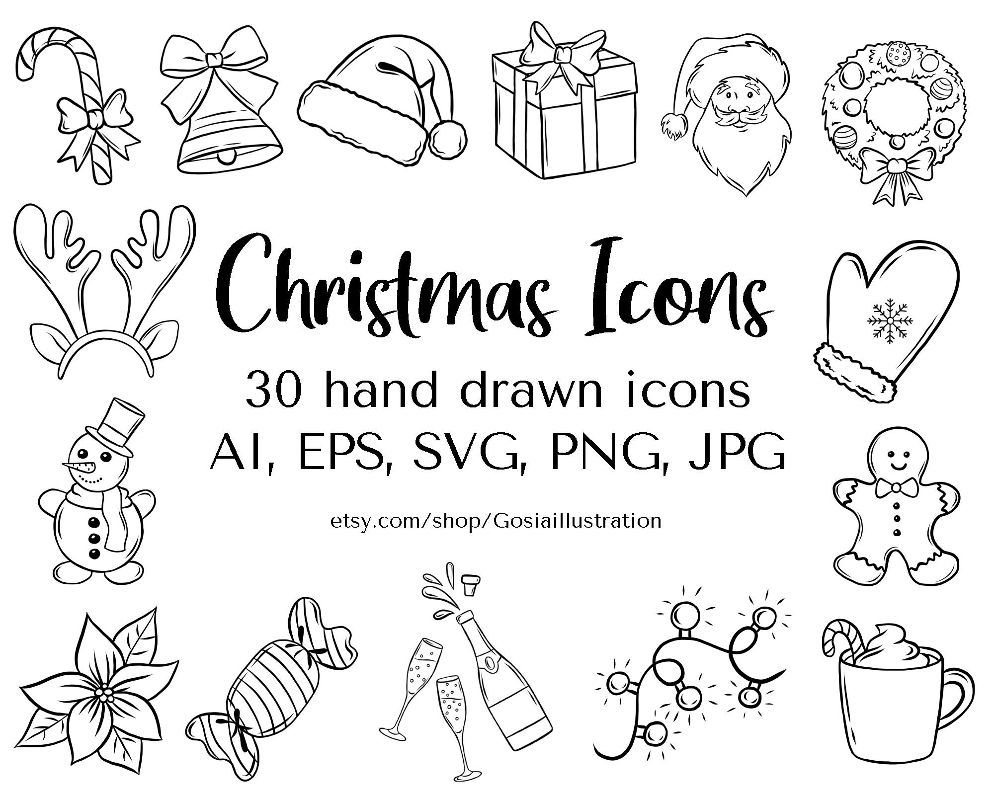Froogle Clipart Black And White Christmas