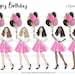Happy Birthday - Clipart Set, Glam Birthday Party, Pastel, Romantic ...