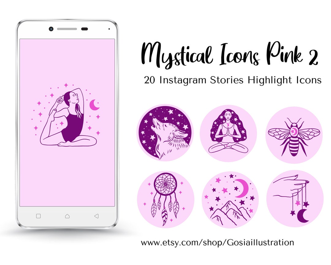 Mystical Icons Pink 2 - Spiritual Instagram Stories Highlight Icons ...
