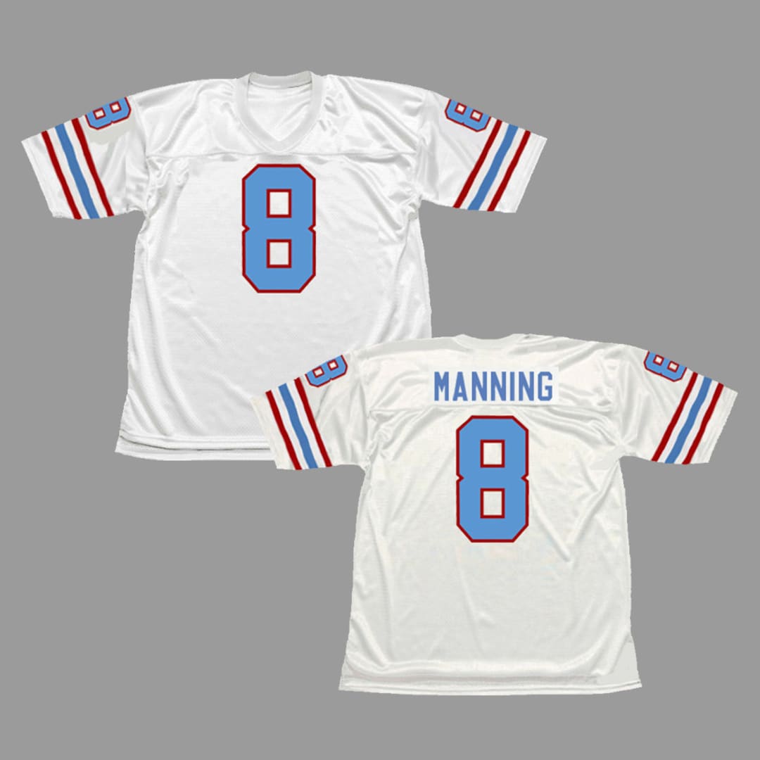 Archie Manning Houston Oilers 1982 Throwback Football Stitched Jersey ...