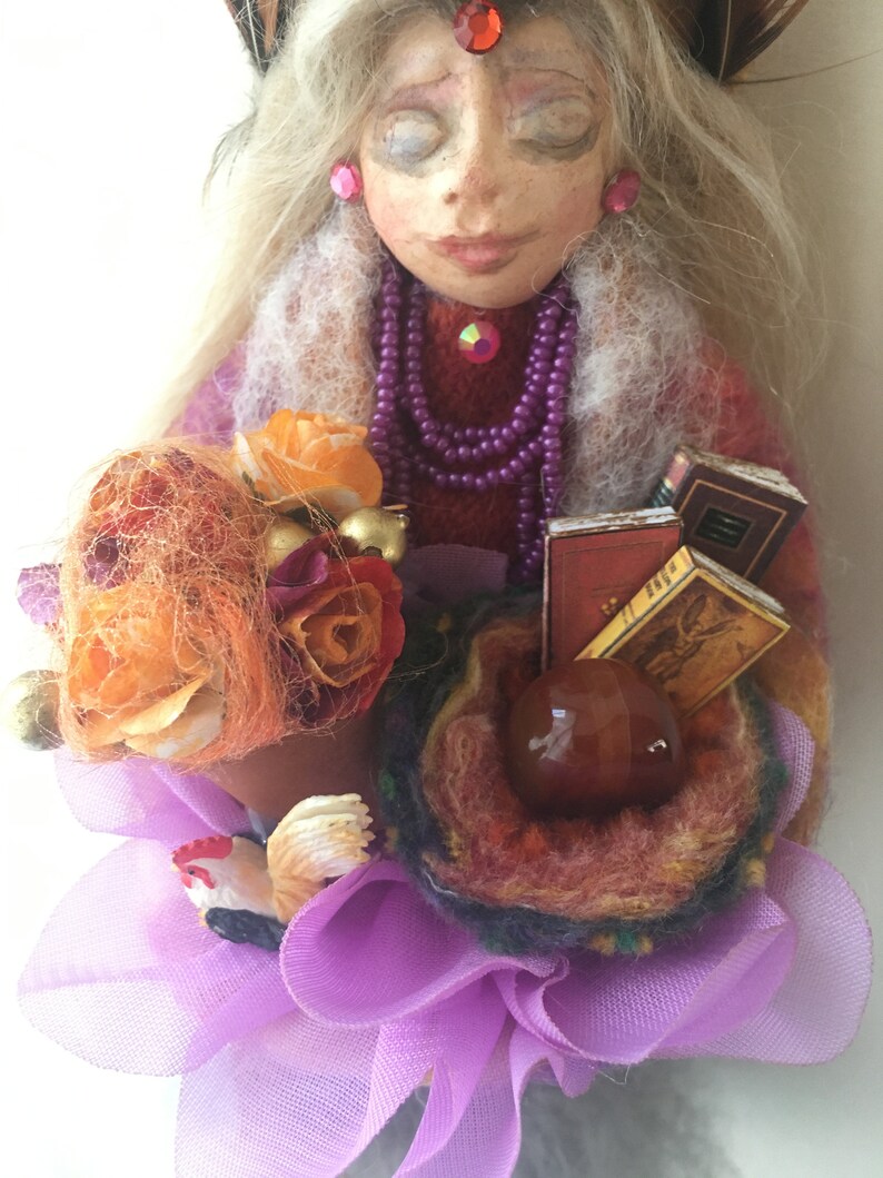 FFREYA: One of a Kind Welsh Fairy Sculpture Handmade Art Doll Gift for ...
