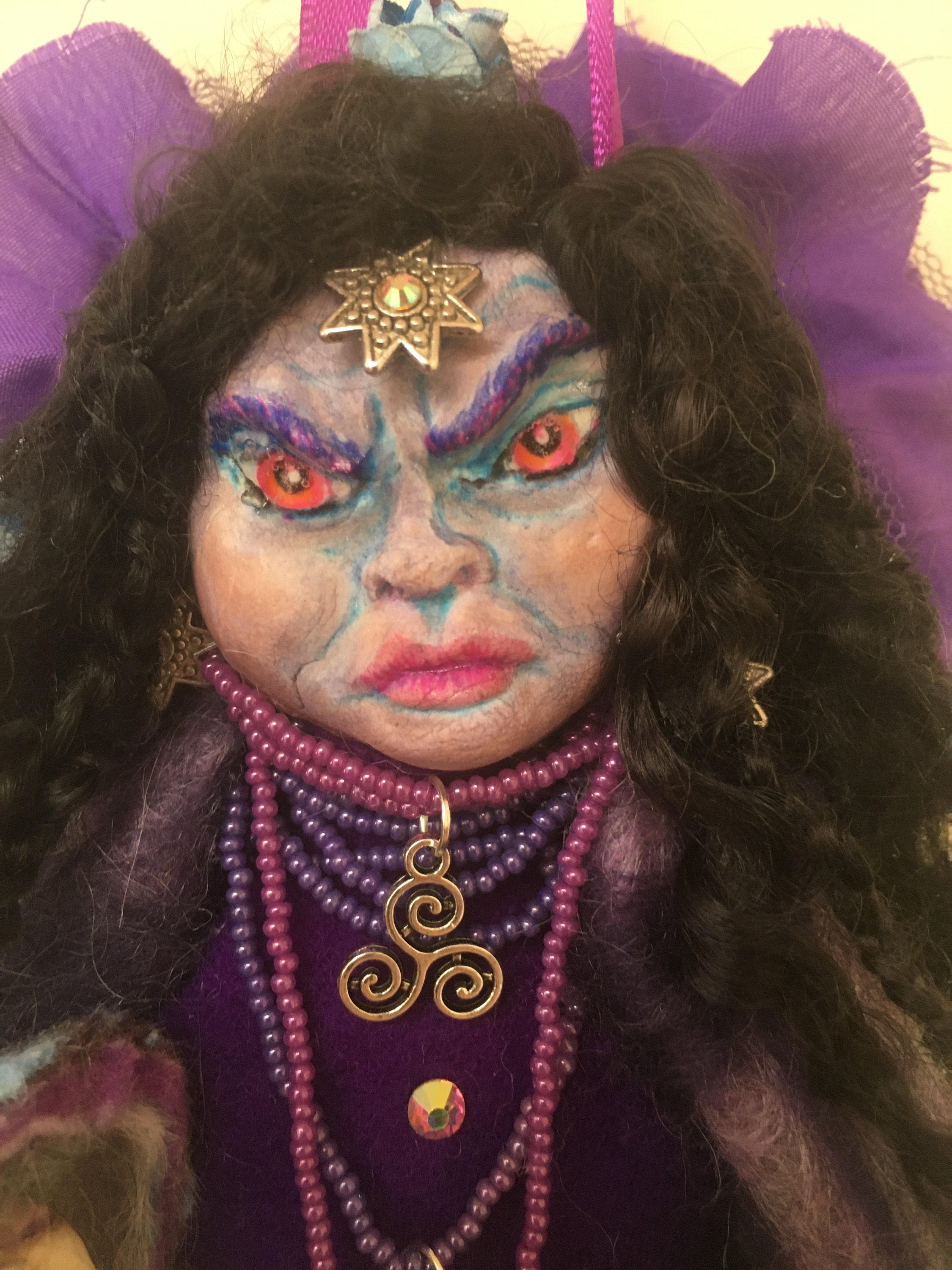 Dolls & Miniatures CRAITH WYNEB OOAK Spooky Fairy Welsh Witch Art Doll ...