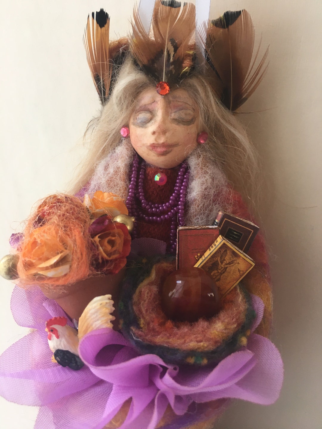 FFREYA: One of a Kind Welsh Fairy Sculpture Handmade Art Doll Gift for ...