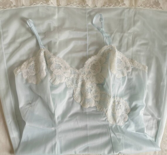 Vintage pink and baby blue lace slip dresses - Gem
