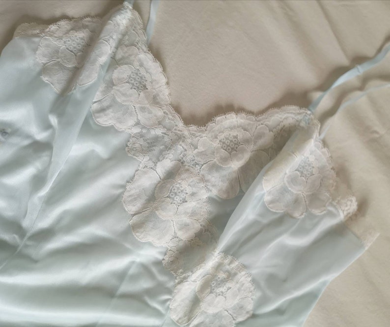 Vintage Pink and Baby Blue Lace Slip Dresses - Etsy