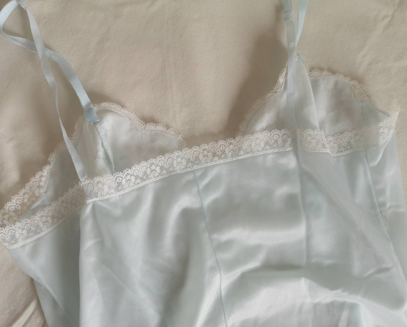 Vintage Pink and Baby Blue Lace Slip Dresses - Etsy