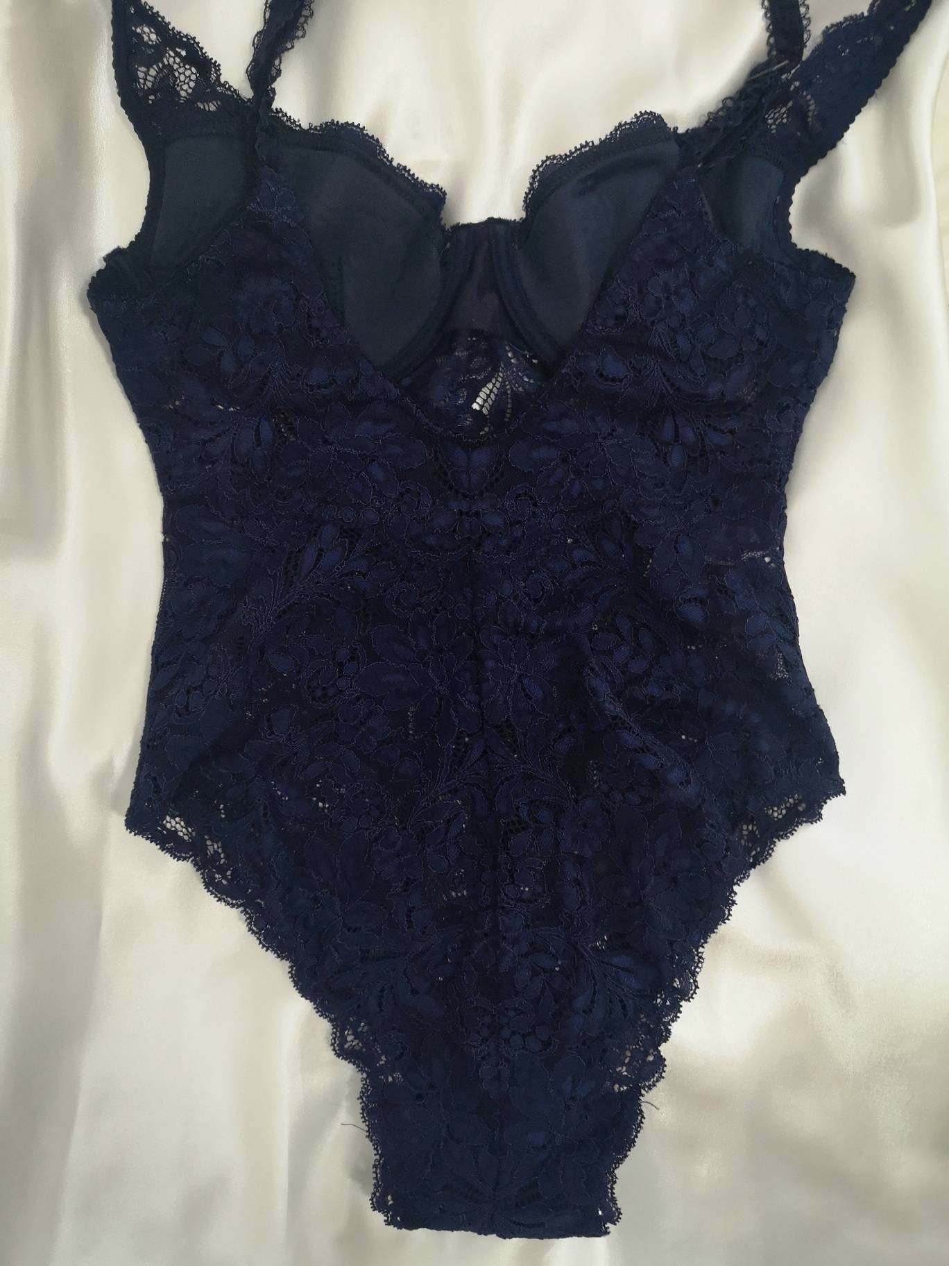 Blue Vintage Lace Bodysuit - Etsy