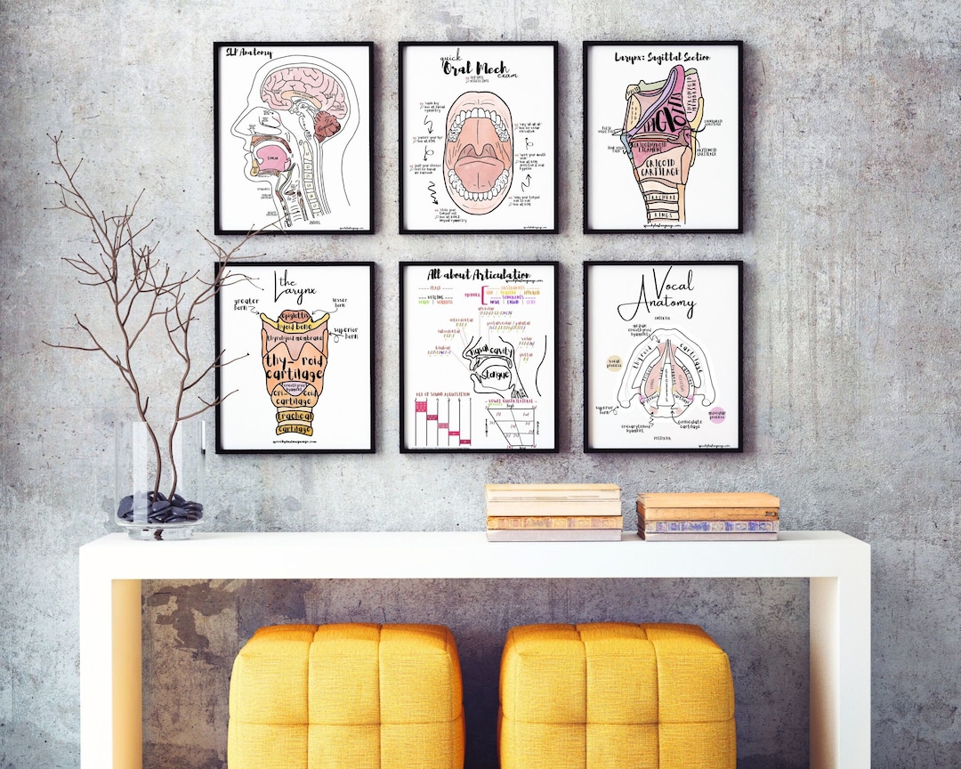Speech Therapy Anatomy Art Prints - SLP, Larynx, Vocal Anatomy ...