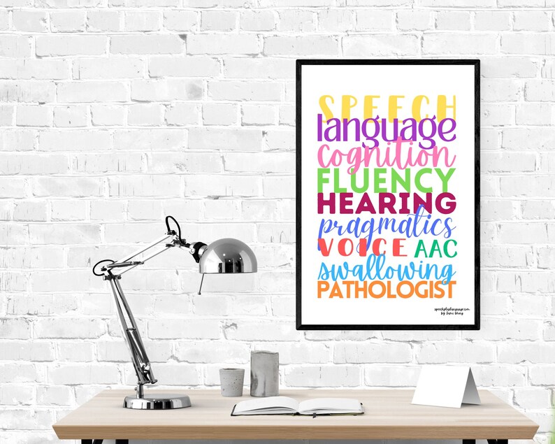 SLP Scope of Practice Rainbow Poster Wall Art Therapy Office - Etsy