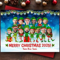 Employee Christmas Card, Thank You Staff Christmas Card, Holiday Thank ...
