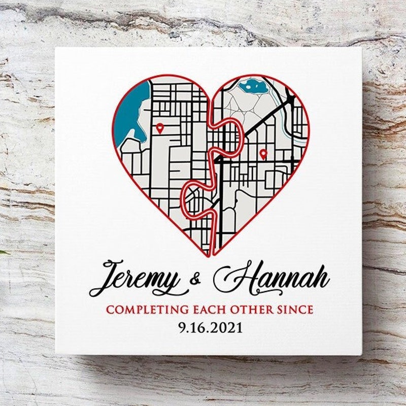 City Heart Map - Etsy
