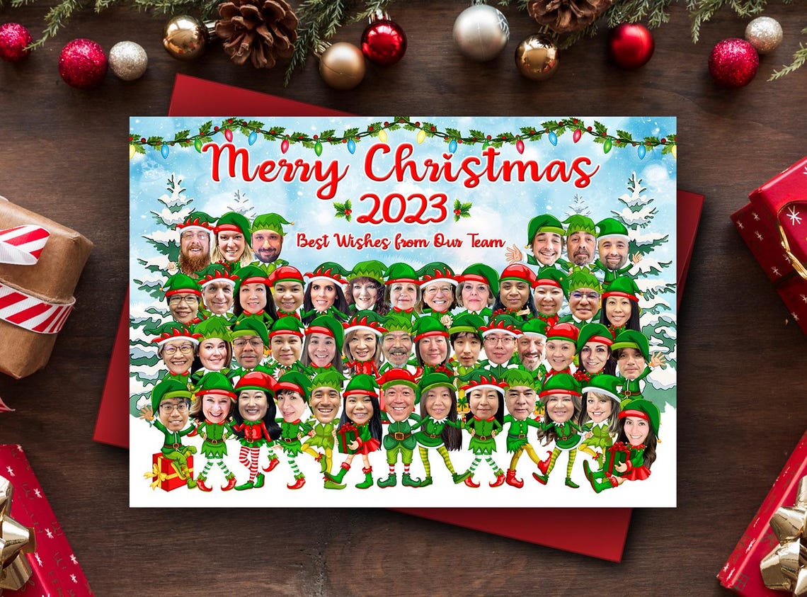 Funny Elves Corporate Christmas Card 2025 (digital File) - Etsy